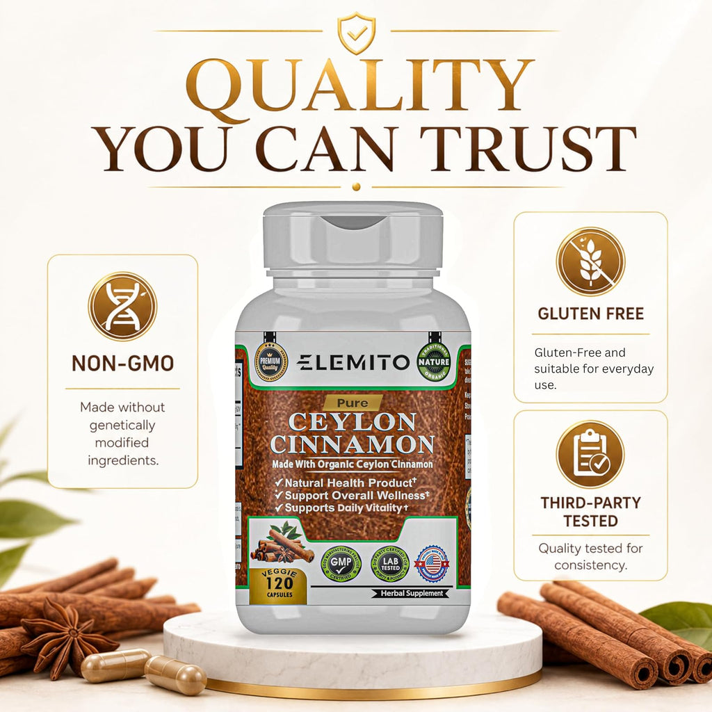 Organic cinnamon for blood sugar support