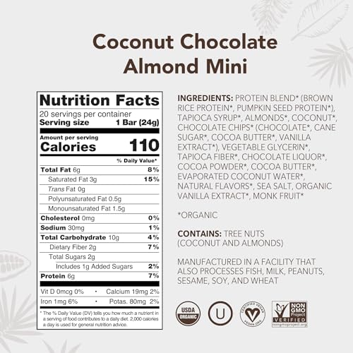 organic coconut chocolate almond snack