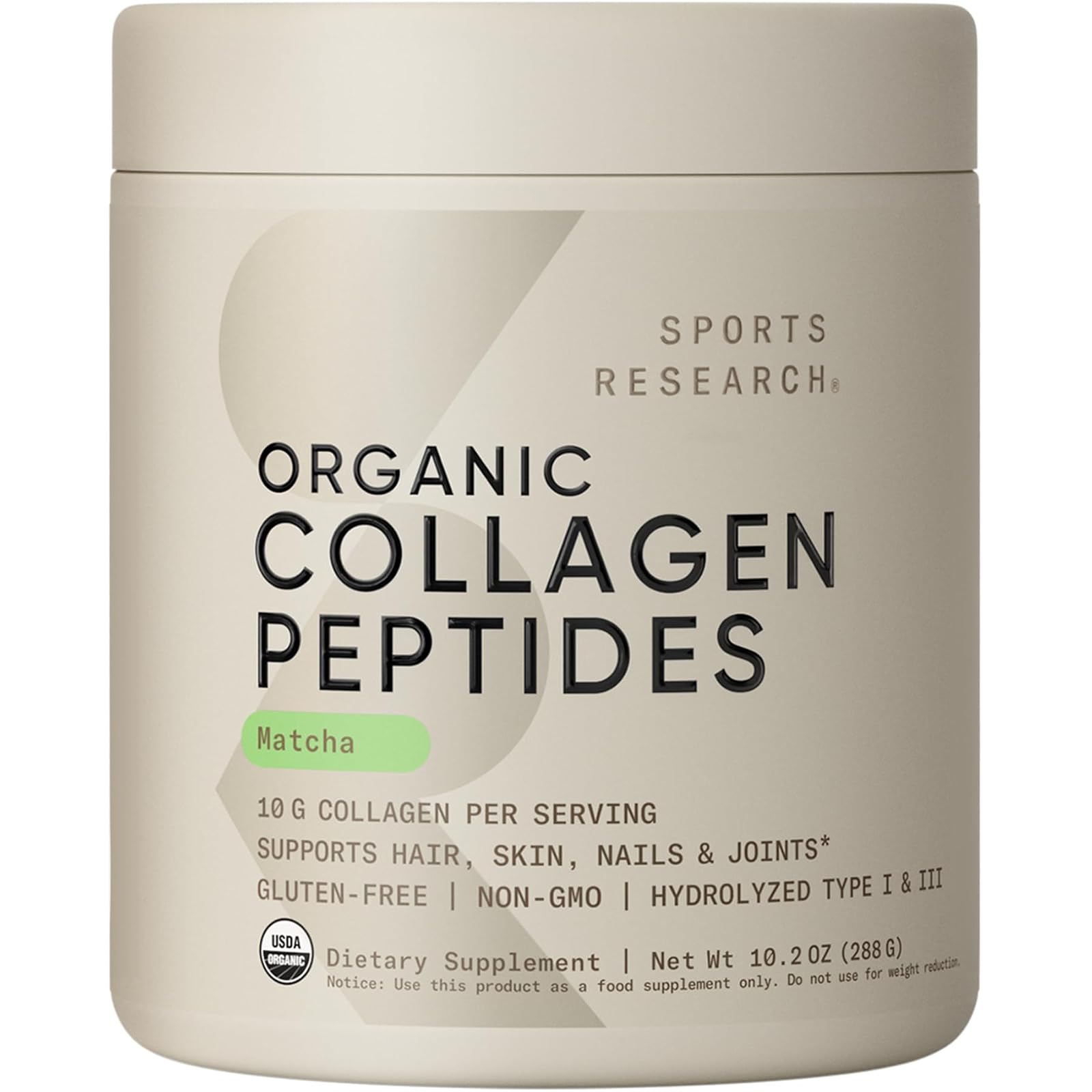organic collagen peptides with matcha