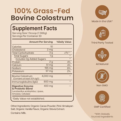 organic colostrum for immune support