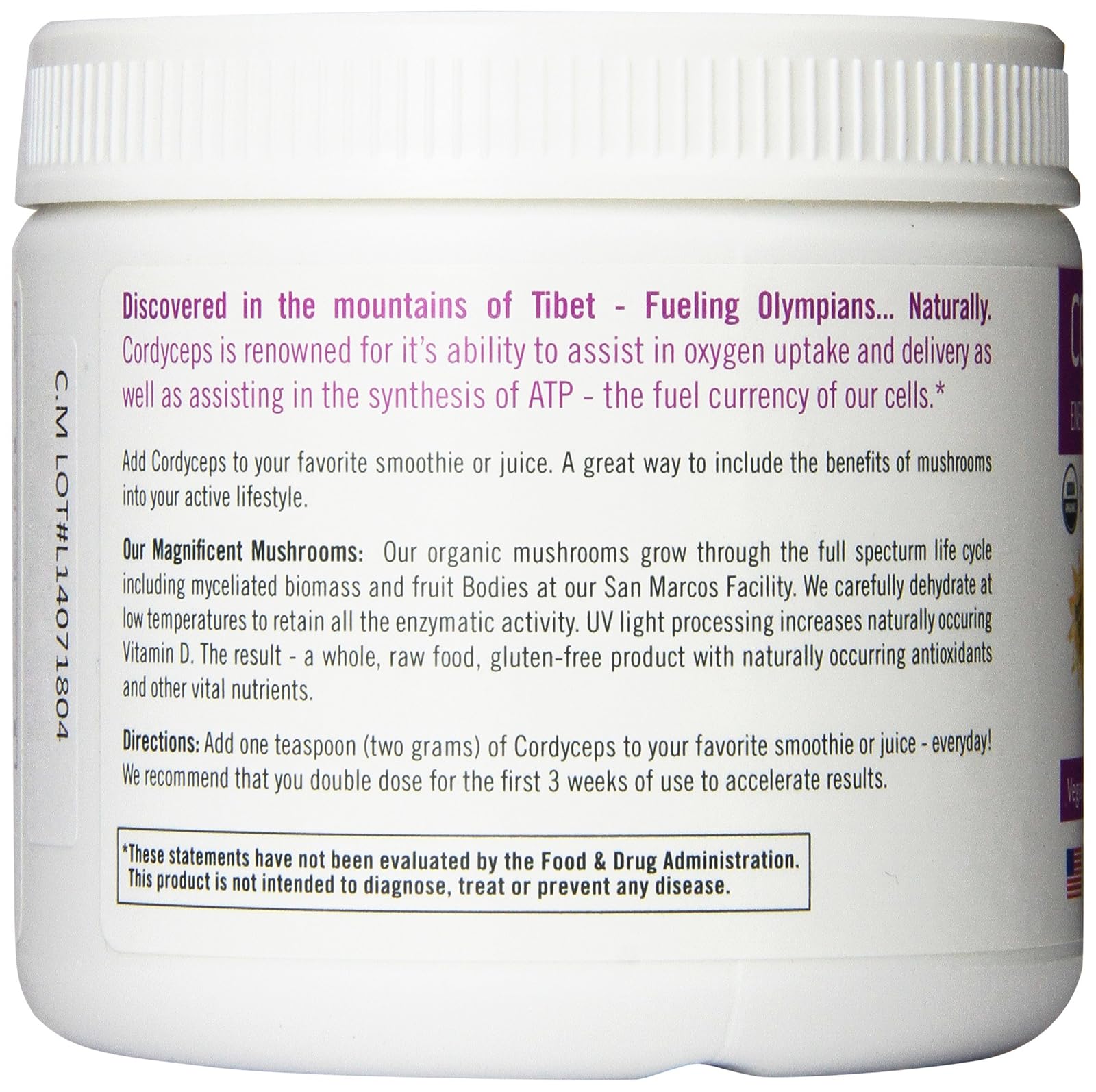 organic cordyceps for athletic performance