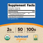 Organic cordyceps powder for endurance