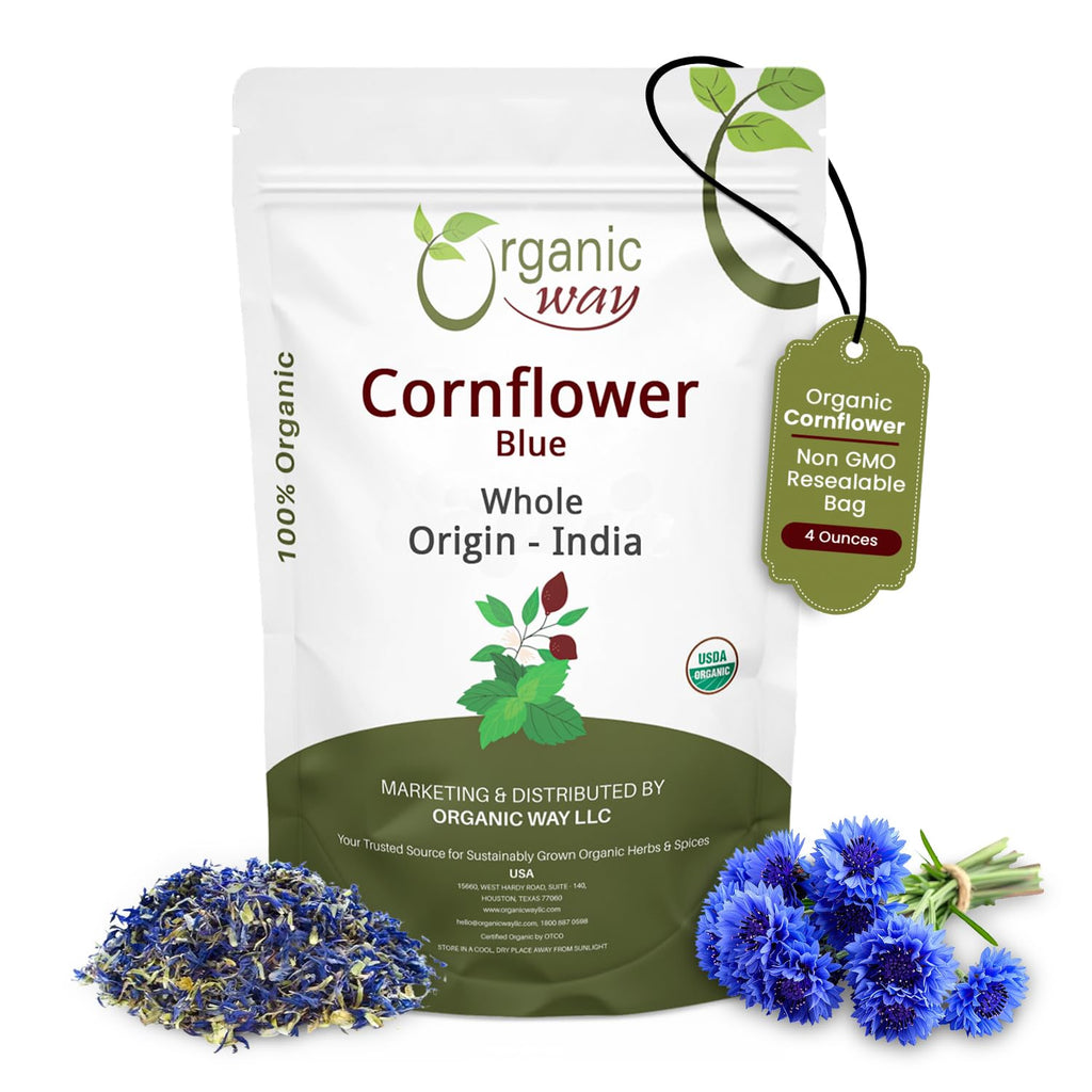 organic cornflower blue herbal tea