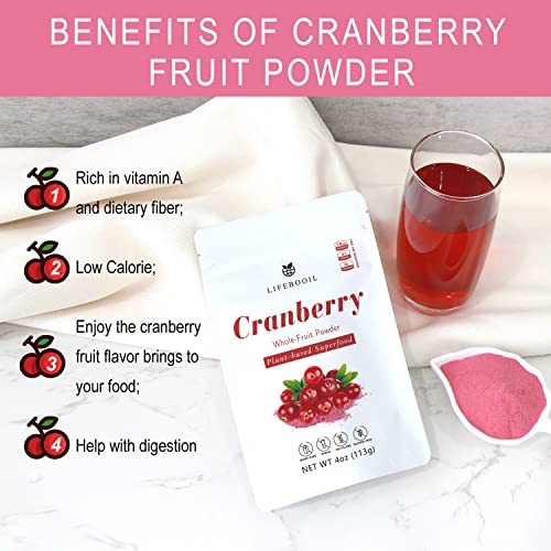 Organic cranberry powder for wellness