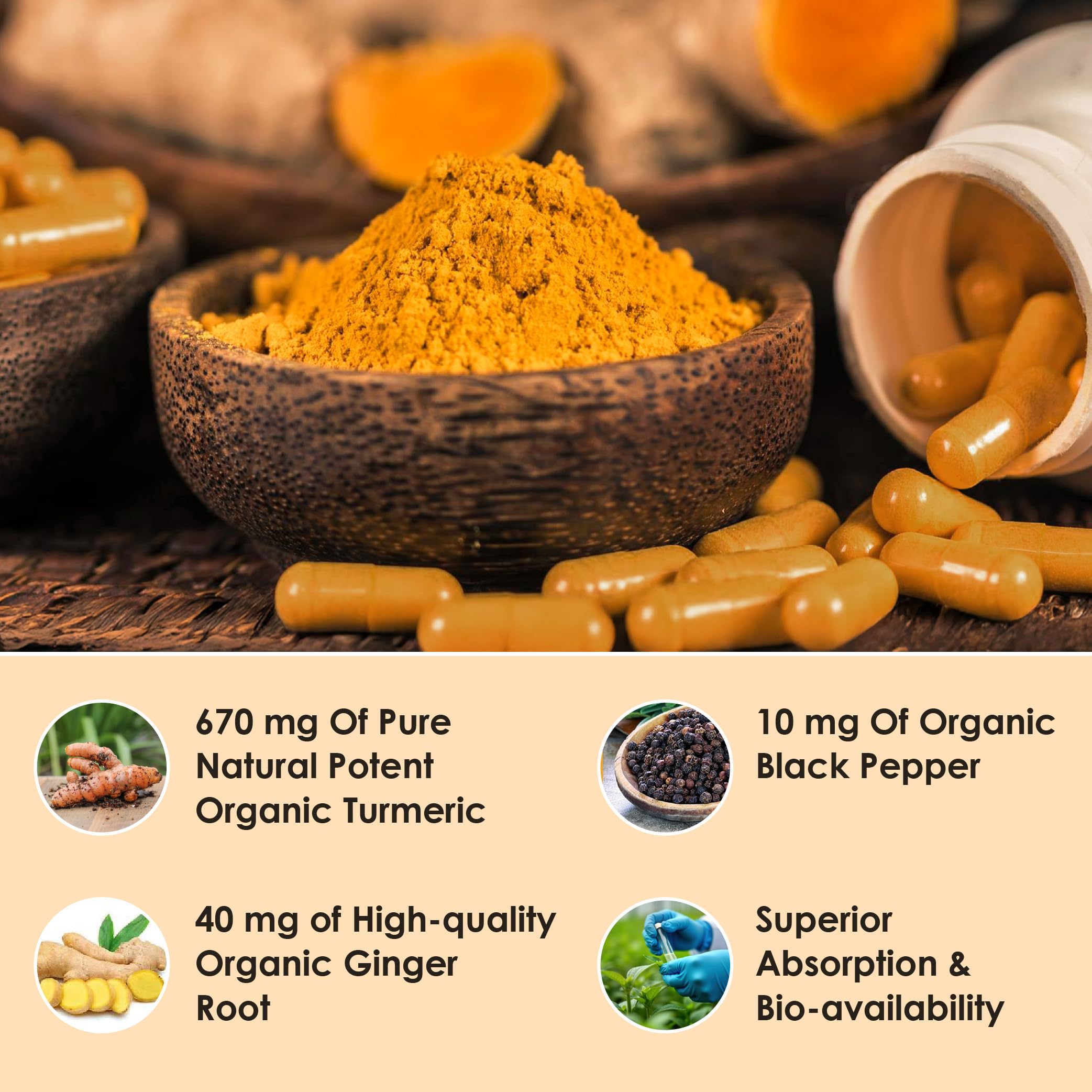 organic curcumin with black pepper