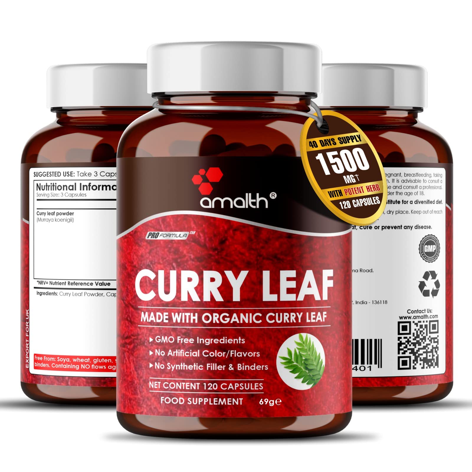 organic curry leaf powder capsules