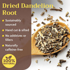 Organic cut and sifted dandelion tea