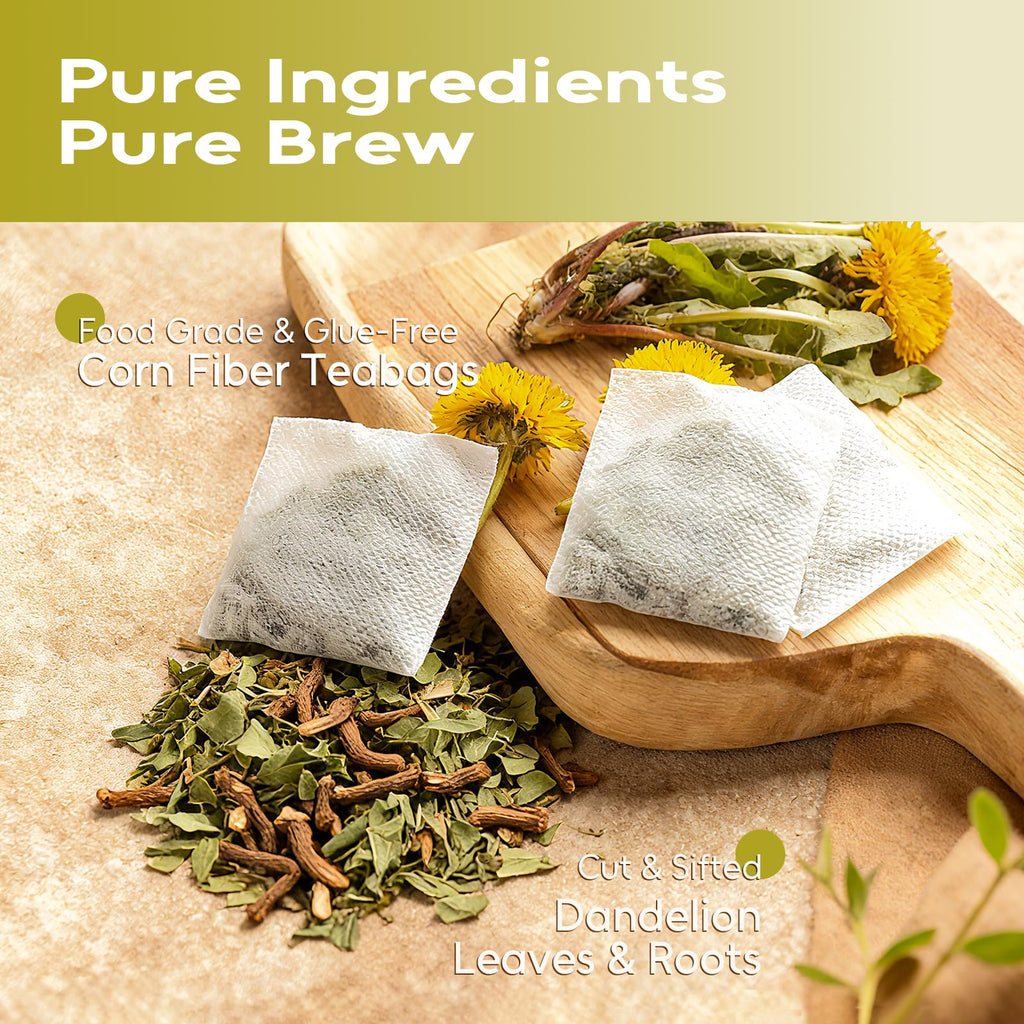 organic dandelion leaf herbal infusion