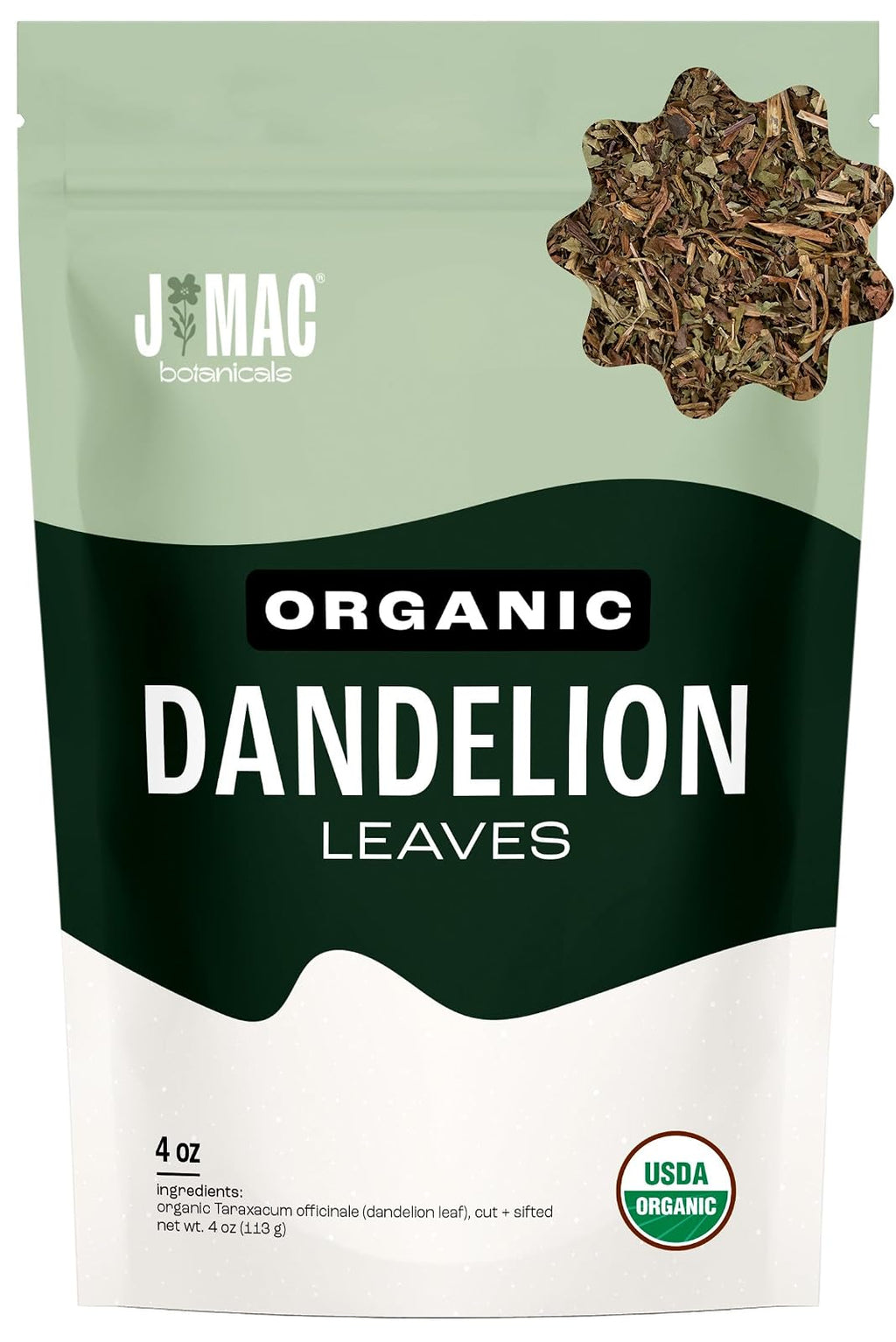 organic dandelion leaves for herbal tea