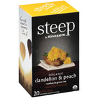 organic dandelion peach herbal tea