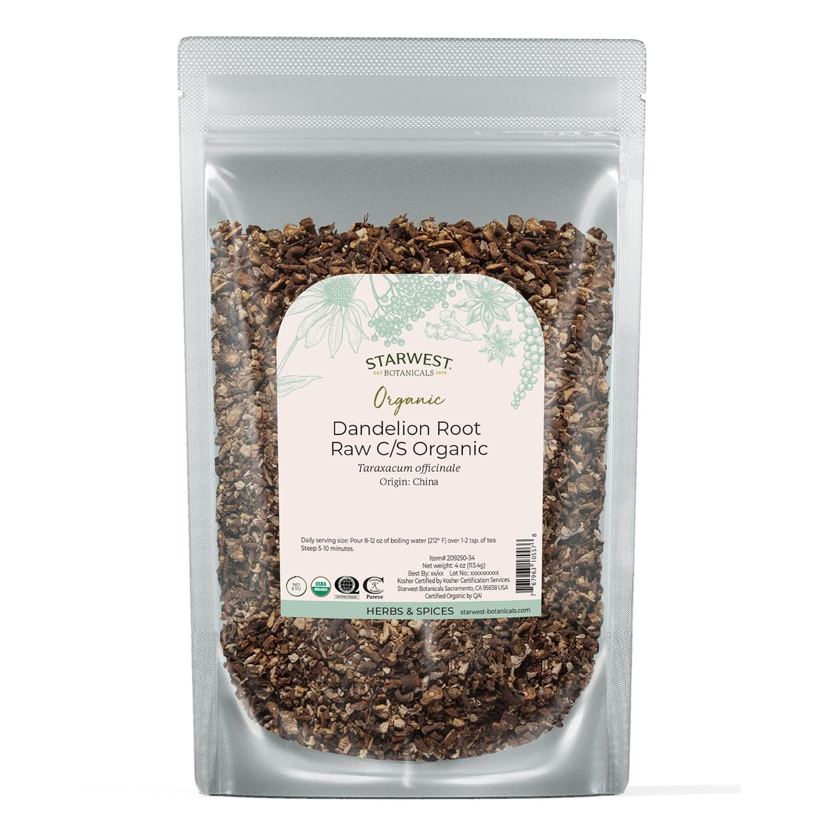 organic dandelion root for detox