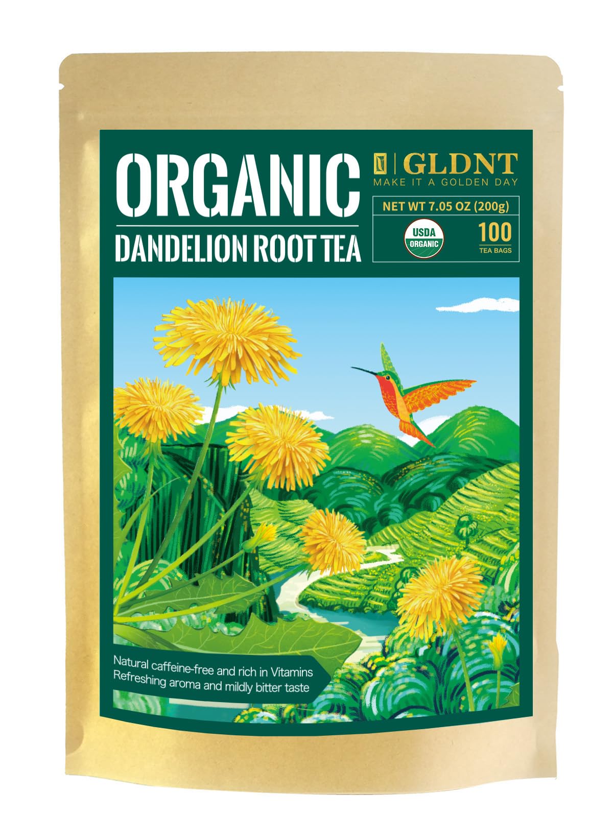 organic dandelion root tea bags