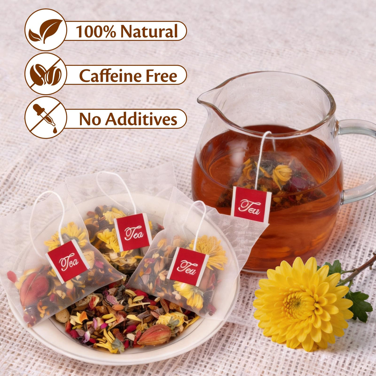 Organic dandelion tea for wellness