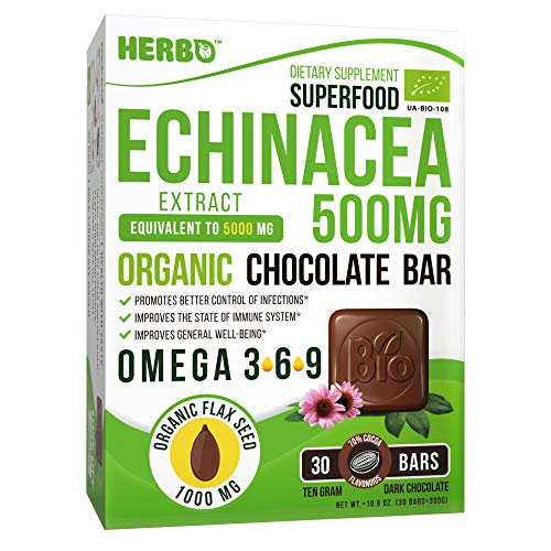 Organic dark chocolate echinacea supplement