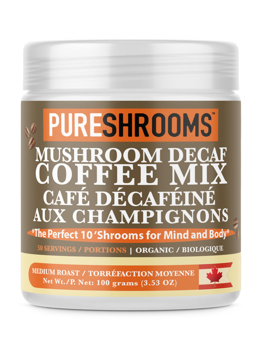 organic decaf mushroom coffee blend