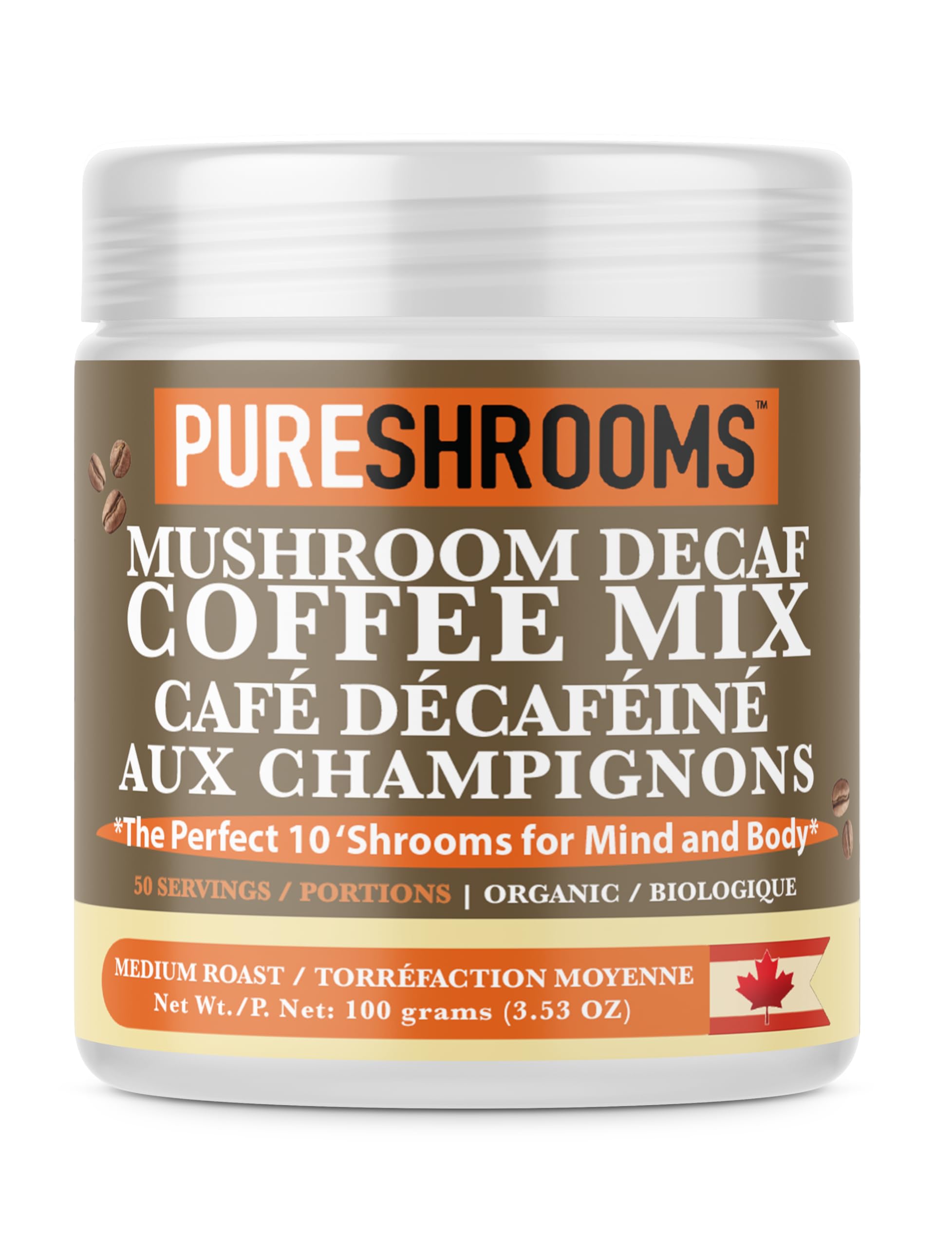 organic decaf mushroom coffee blend