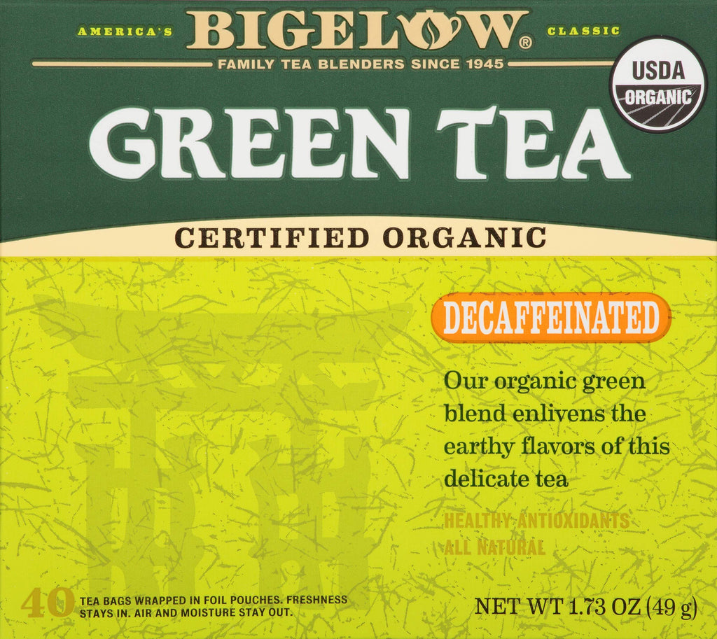 organic decaffeinated green tea bags