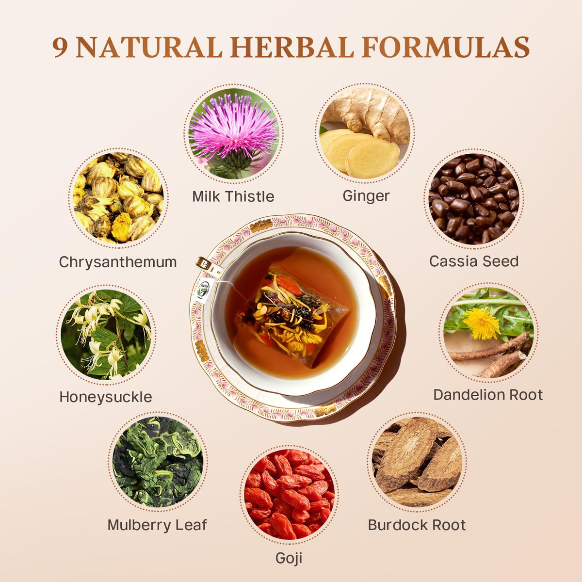 Organic detox tea for wellness