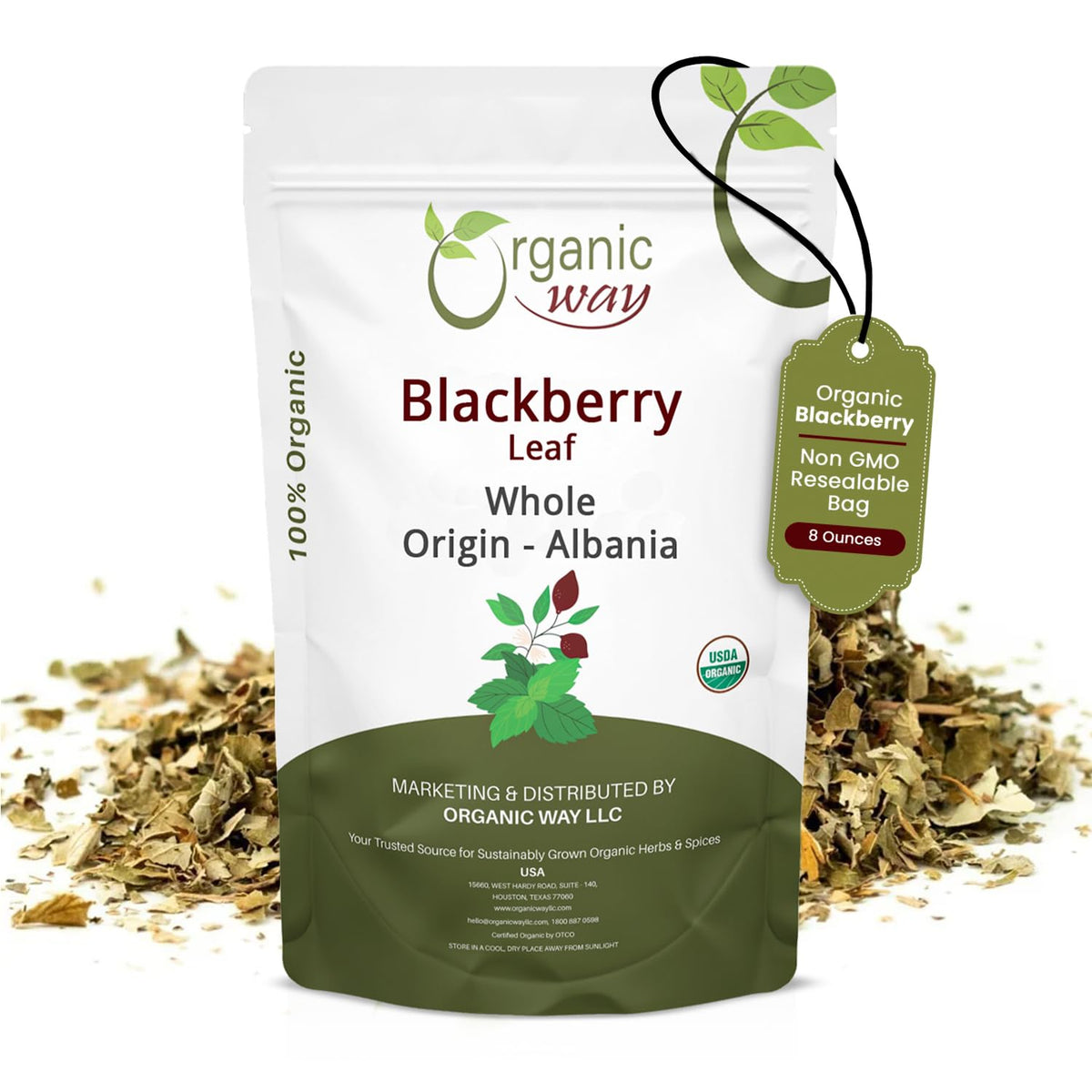 organic dried blackberry leaf tea