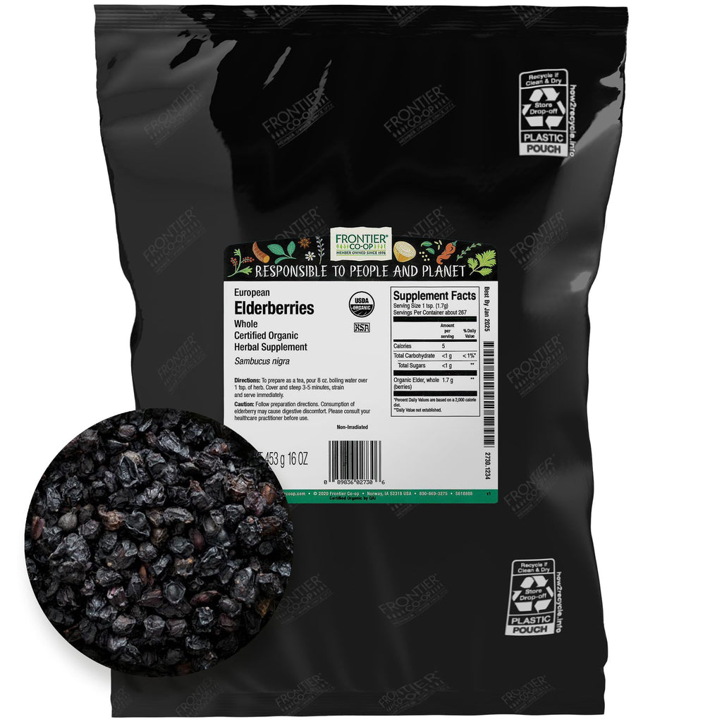 organic dried elderberries for tea