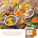 Organic dried flowers for tea blends