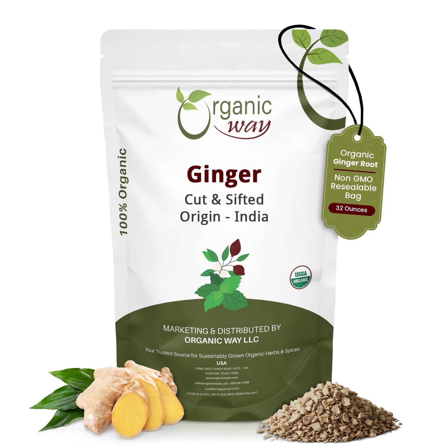 organic dried ginger root for tea
