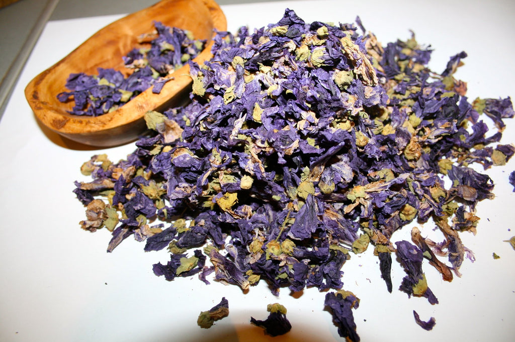 organic dried mallow herb flowers