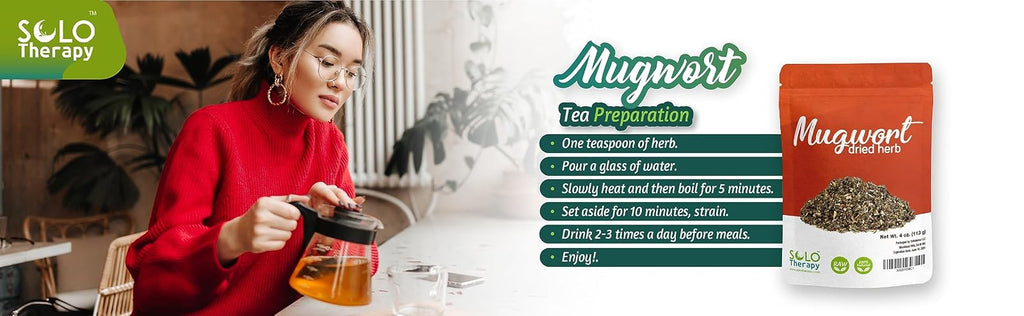 Organic dried mugwort leaves