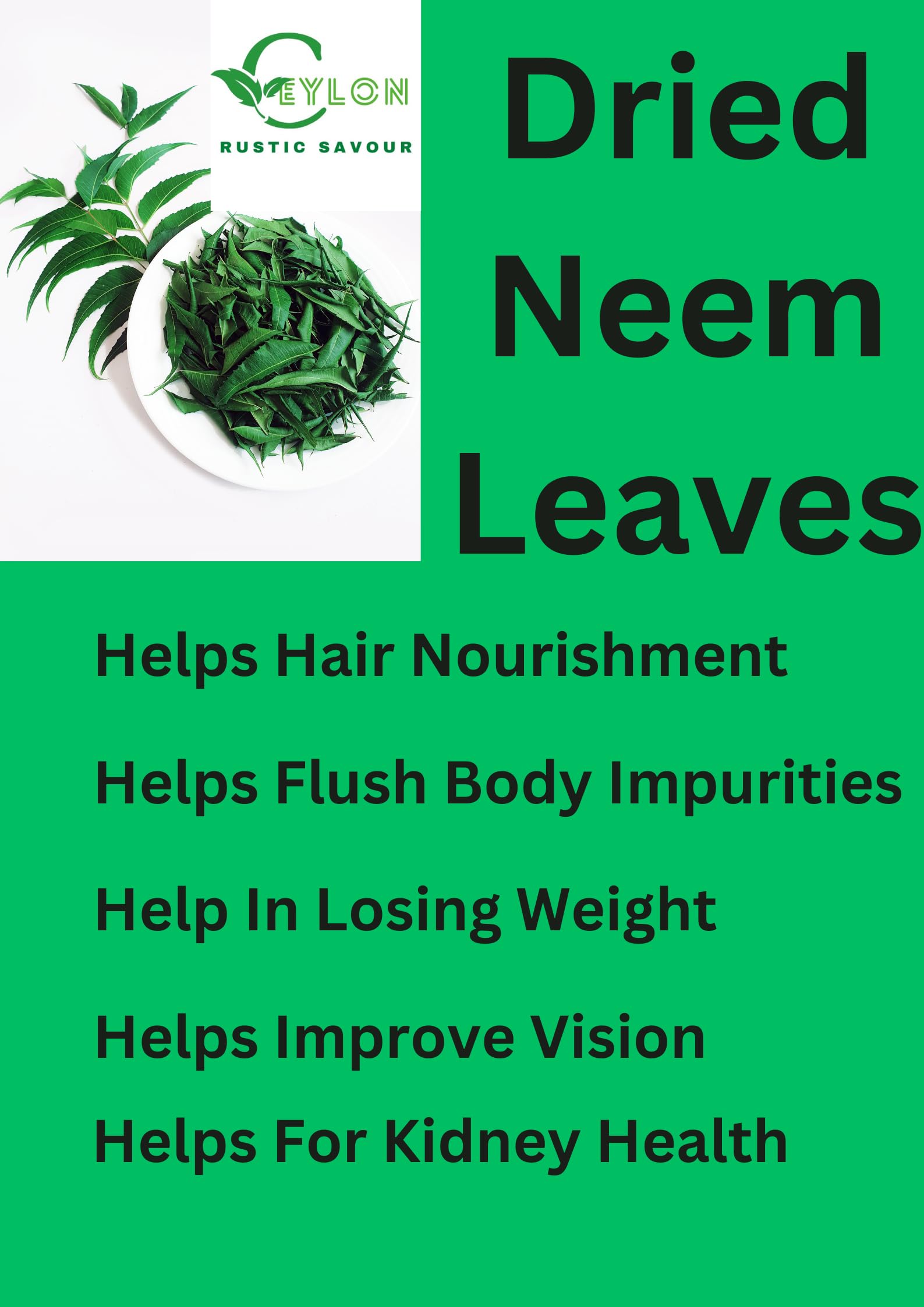Organic dried neem for skin health