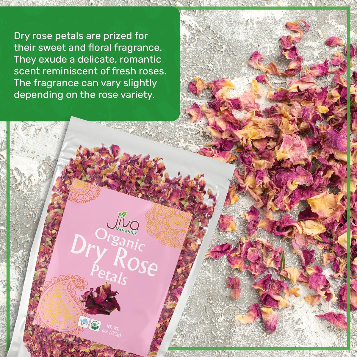 organic dried rose petals for baking