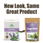 Organic dried sage for herbal infusions