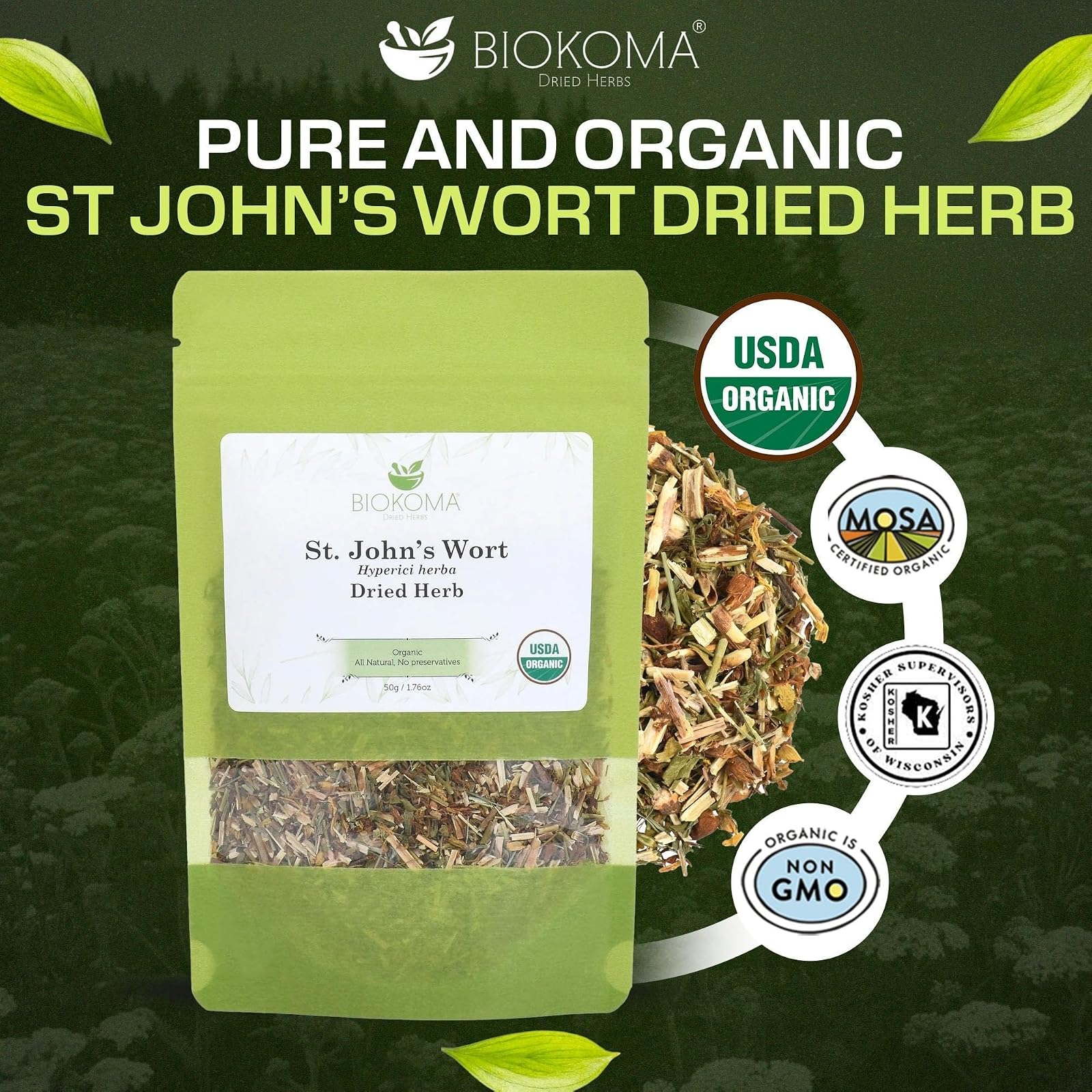 organic dried St. John's Wort herb