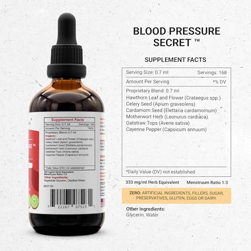Organic drops for blood pressure balance