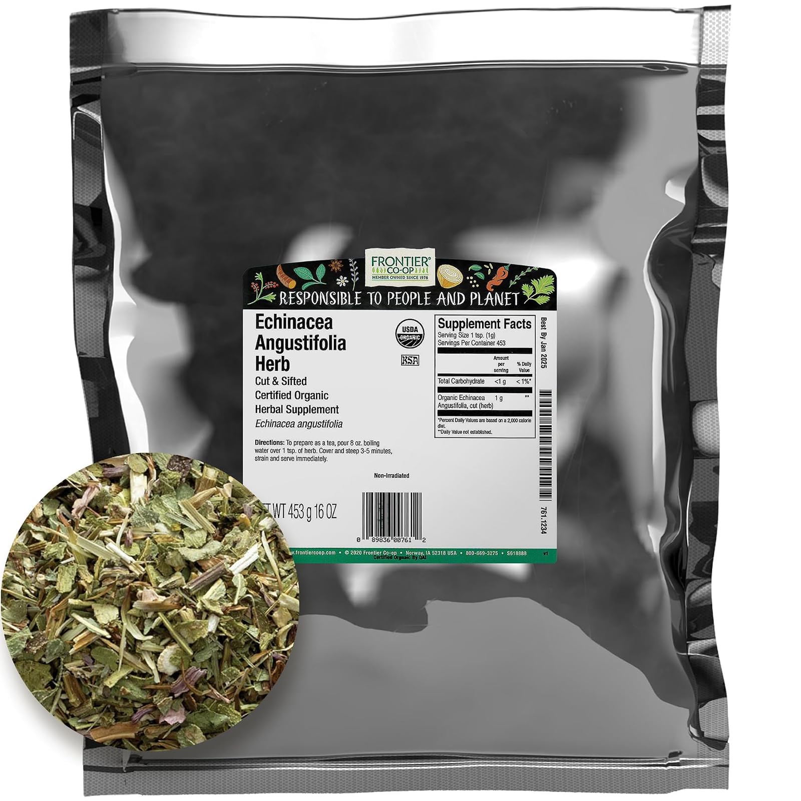 organic echinacea angustifolia for immune support
