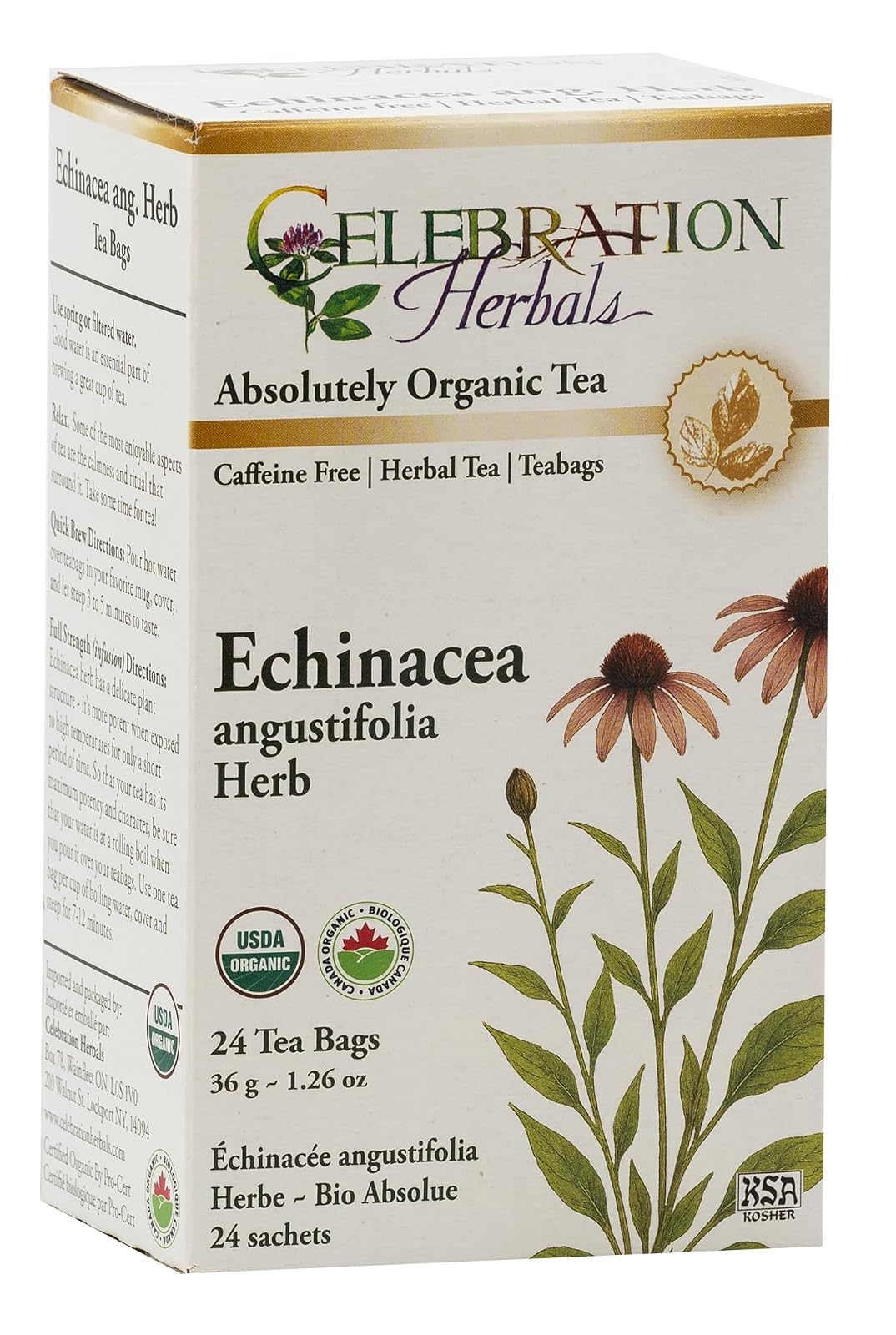 organic echinacea herb tea bags