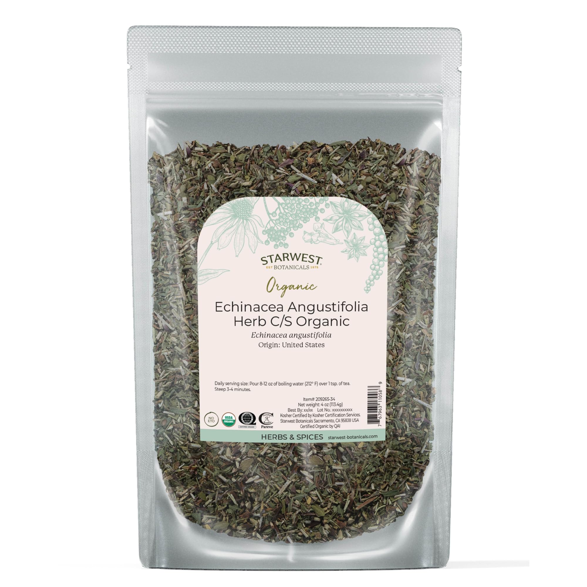 organic echinacea loose leaf herb