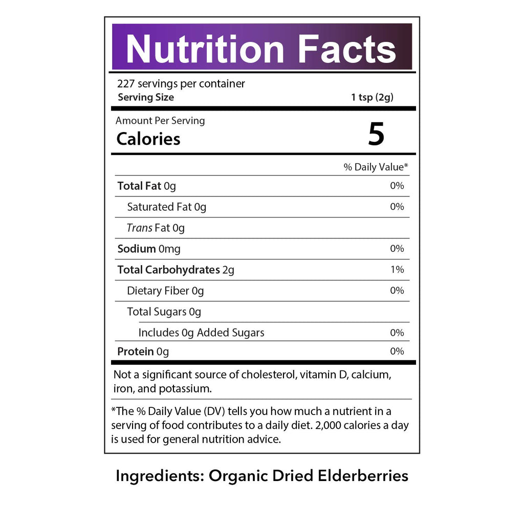 Organic elderberries for health benefits