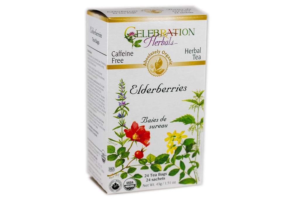 organic elderberries herbal tea bags