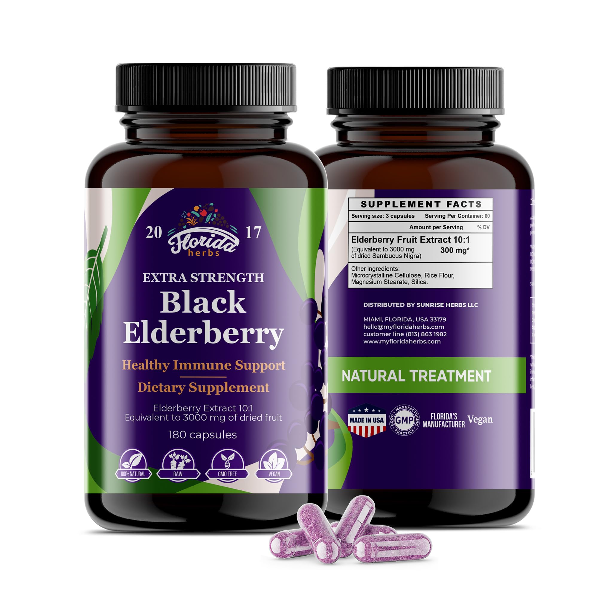 organic elderberry capsules for immunity