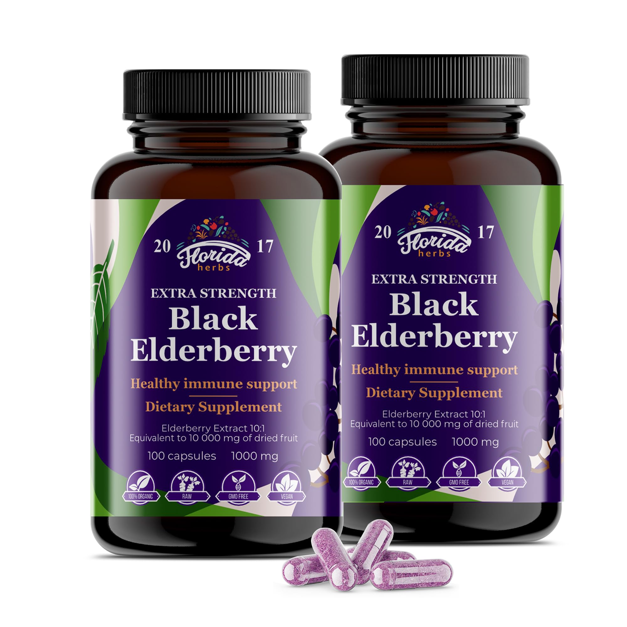 organic elderberry capsules for immunity