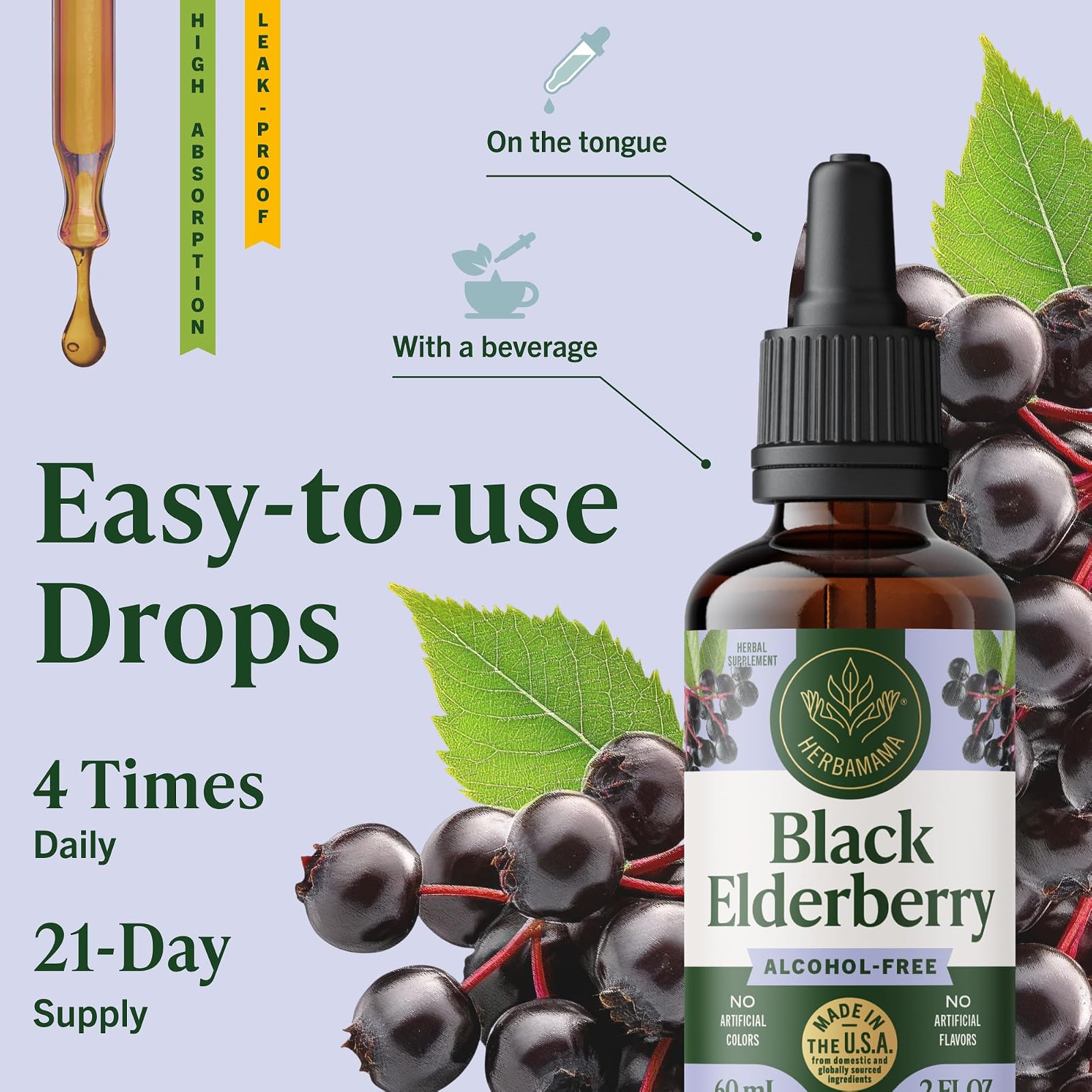 organic elderberry drops for daily health