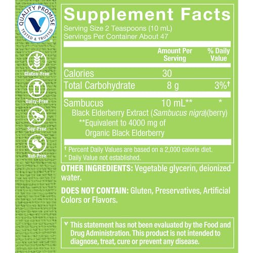 Organic elderberry extract for immune support