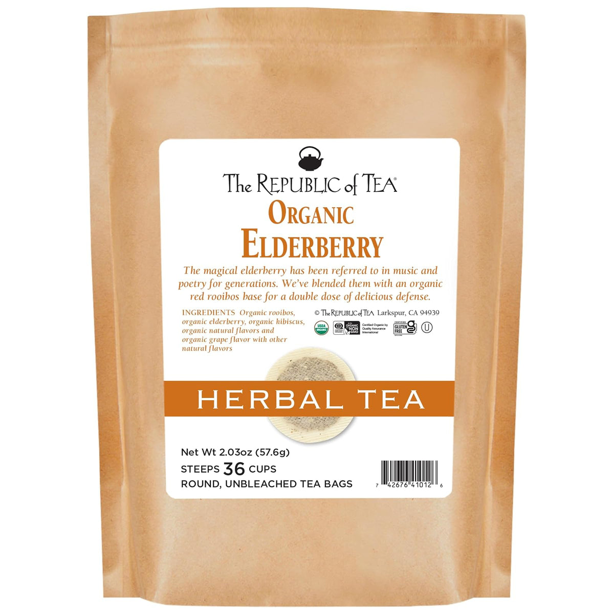 organic elderberry herbal tea bags