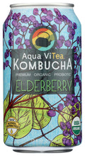 organic elderberry kombucha beverage