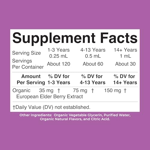 organic elderberry liquid drops