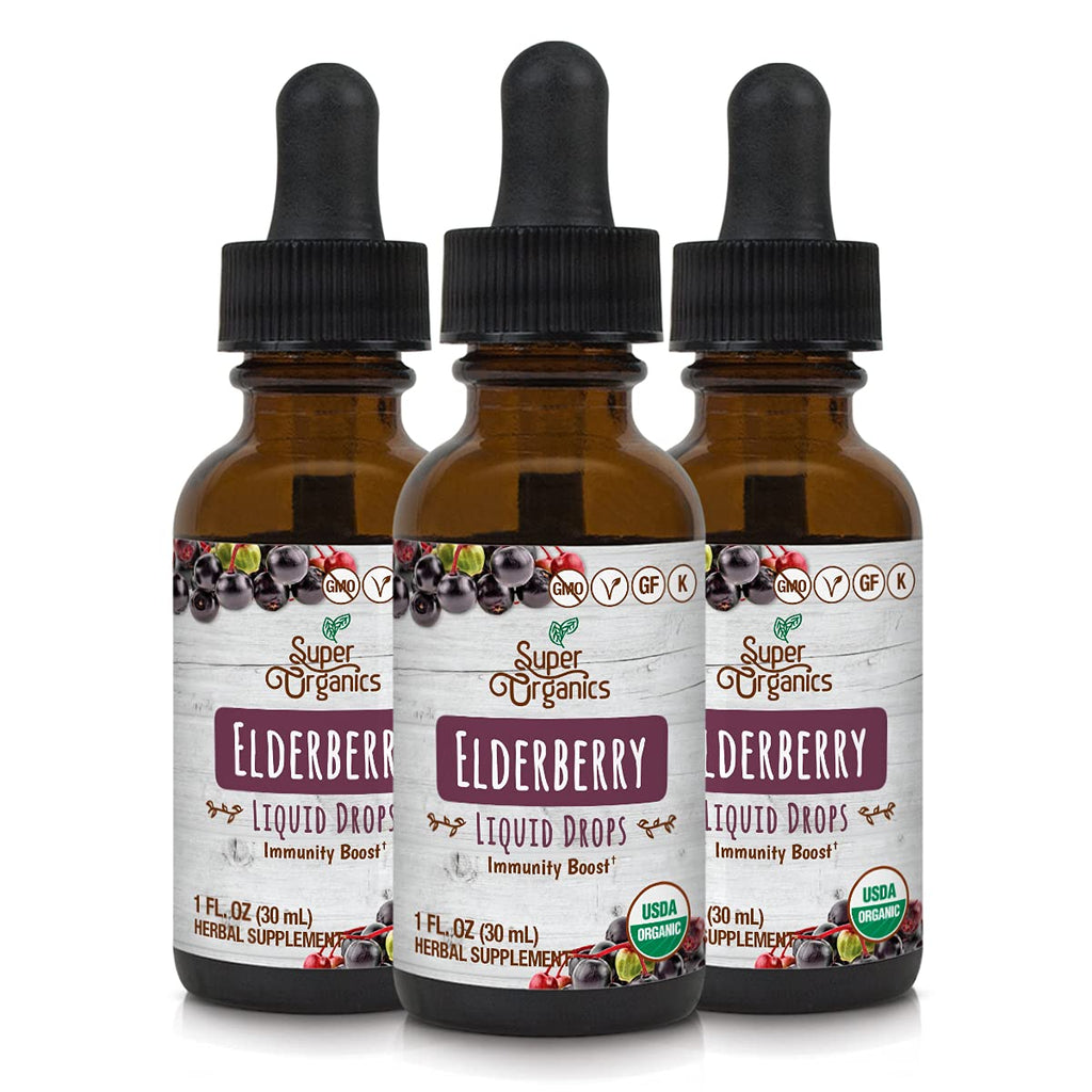 organic elderberry liquid drops for wellness