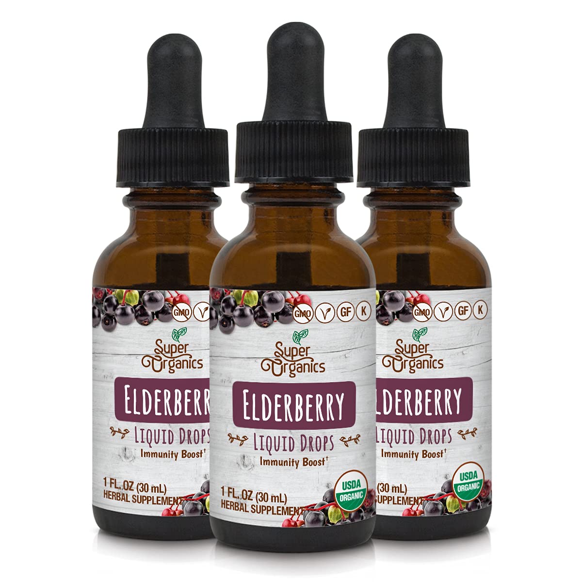 organic elderberry liquid drops for wellness
