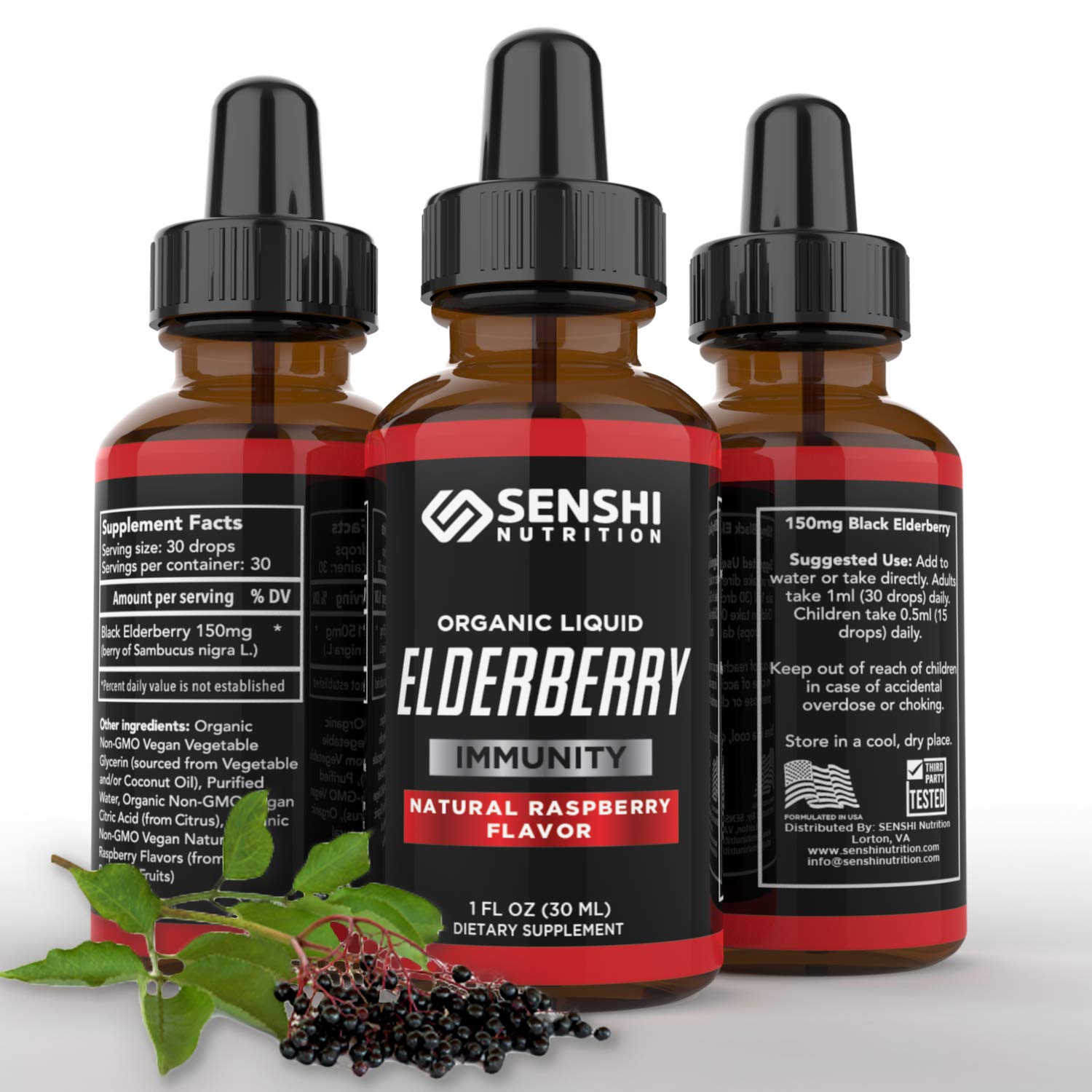 organic elderberry liquid drops