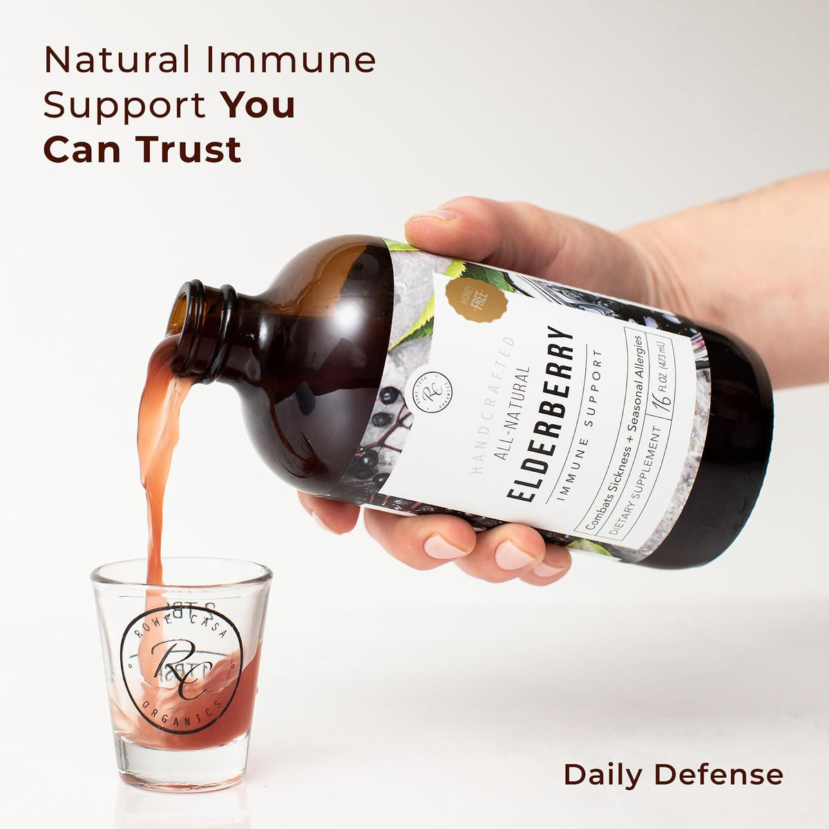 Organic elderberry liquid for everyday health