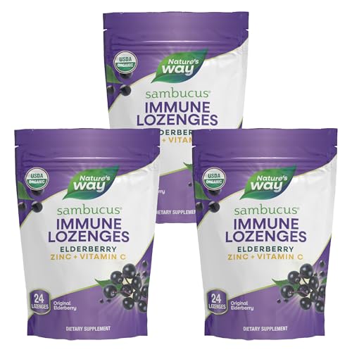 Organic elderberry lozenges with zinc